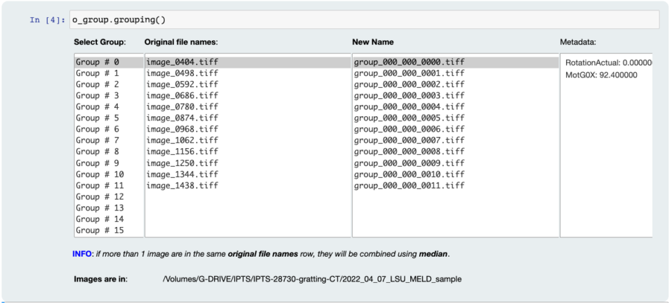 Group images by cycles for grating experiment « Neutron Imaging