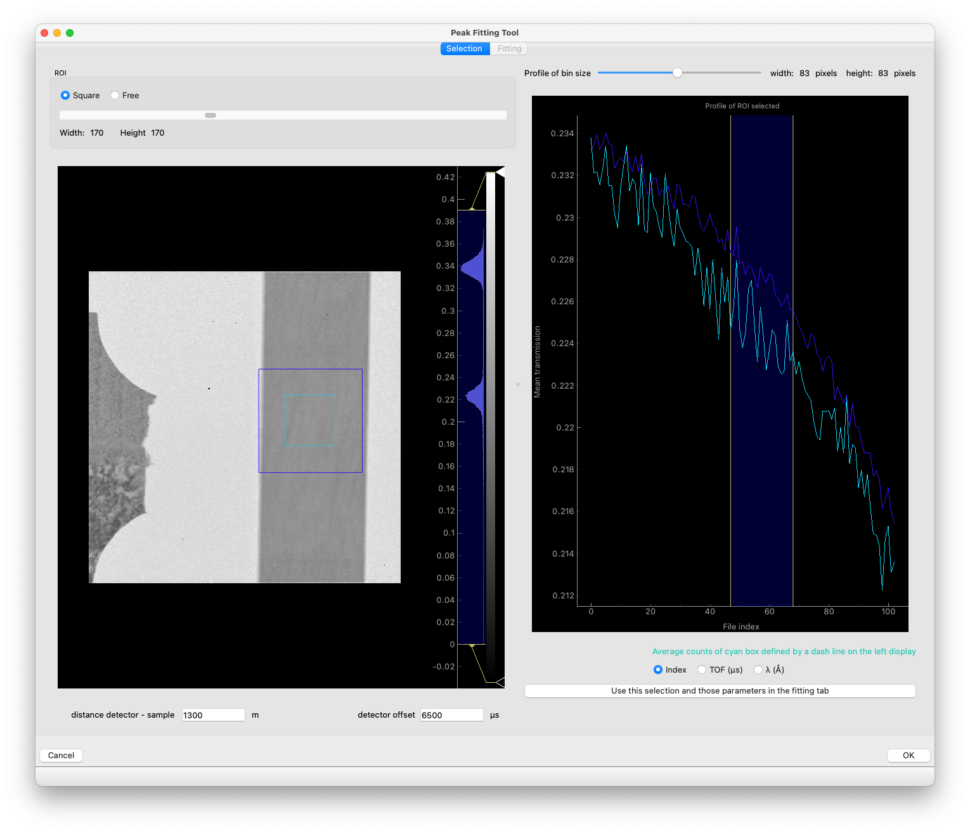 Bragg edge peak fitting evaluation « Neutron Imaging